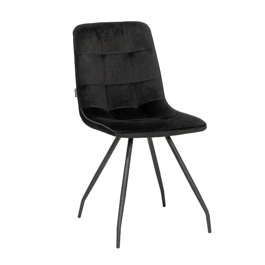 Bronx71 Memphis stoel, zwart velvet — Hergebruikalles.nl